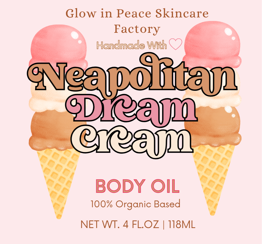 Neapolitan Dream Cream Body Oil – Glow in Peace Skincare Factory